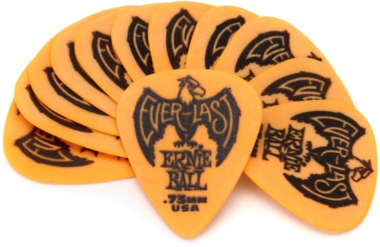 Ernie Ball Everlast Guitar Picks .73mm Orange 12-Pack | Sweetwater