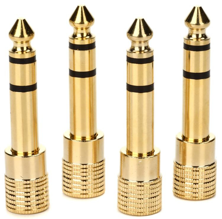 Rode HJA-4 3.5mm to 1/4 inch TRS Headphone Adapters (4-pack) | Sweetwater