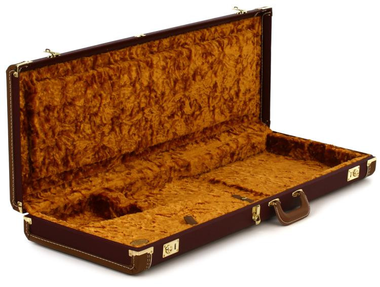 Fender Legacy Strat/Tele Case - Wine Red with Gold Poodle Plush ...