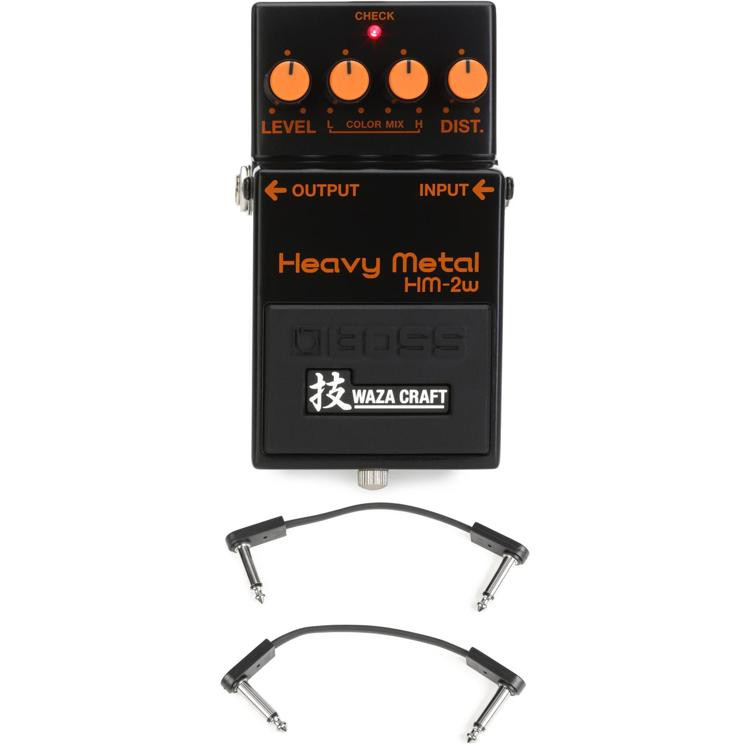 Boss HM-2W Waza Craft Heavy Metal Distortion Pedal with 3 Patch Cables ...