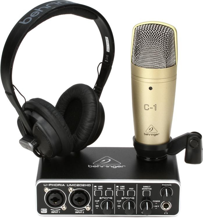 Behringer U-Phoria Studio Pro Recording/Podcasting Bundle | Sweetwater