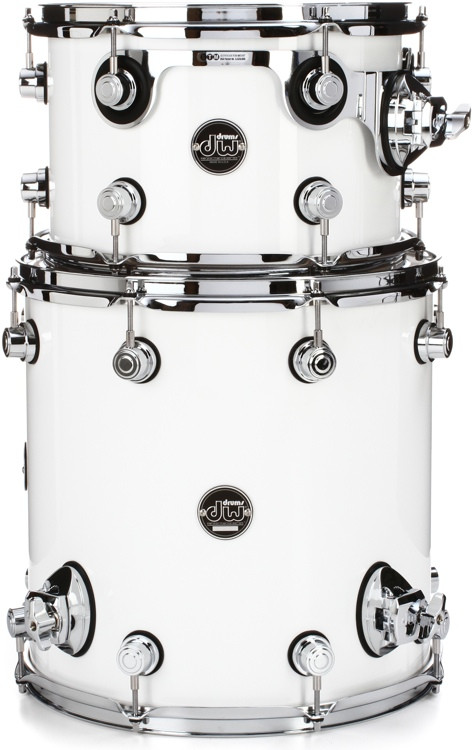 DW Performance Series 2-piece Bop Tom Pack - Gloss White FinishPly ...