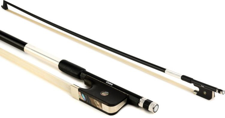 GEWA Carbon Viola Bow, Full-lined Nickel - 4/4 Size, 15- to 17-inch ...