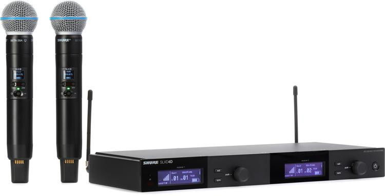 Shure SLXD24D/B58 Digital Wireless Dual Handheld Microphone System - J52 Band | Sweetwater