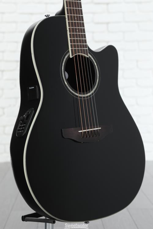 Ovation Celebrity Standard Mid-Depth Acoustic-Electric Guitar - Black ...