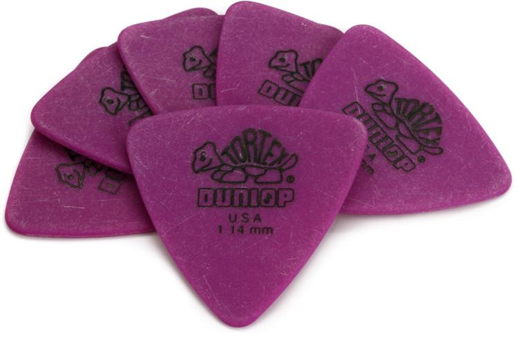 Dunlop Tortex Triangle Guitar Picks - 1.14mm Purple (6-pack) | Sweetwater