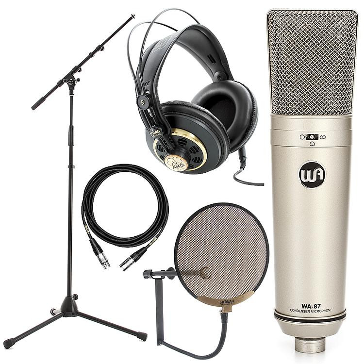 Warm Audio WA-87 with Headphones, Stand, and Cable | Sweetwater