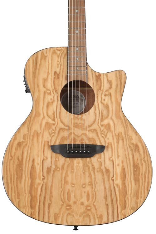 Luna Gypsy Quilted Ash Acoustic-Electric Guitar - Gloss Natural ...