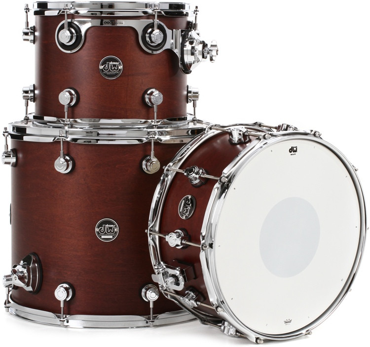 DW Performance Series 3-piece Tom/Snare Pack - Tobacco Satin Oil ...