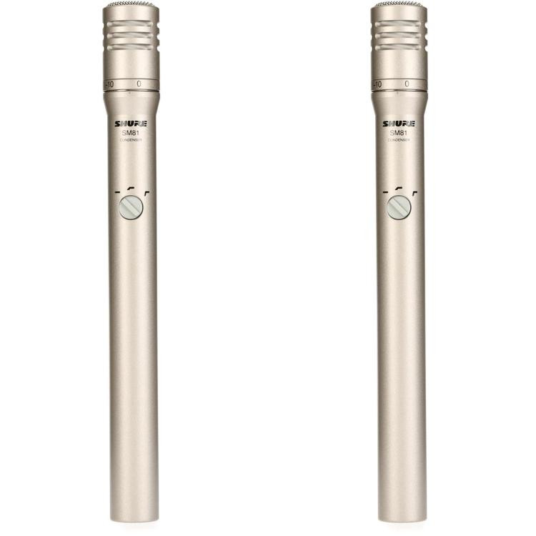 Shure SM81 Small-diaphragm Condenser Microphone (Pair) | Sweetwater