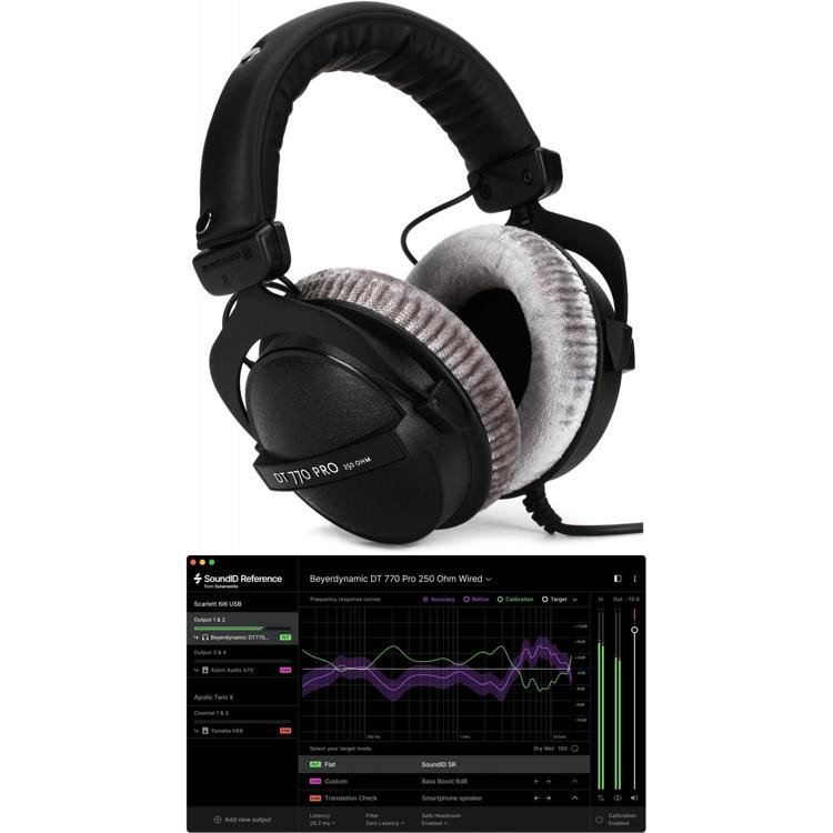 Beyerdynamic DT 770 Pro 250 ohm Closed-back Headphones with Calibration ...