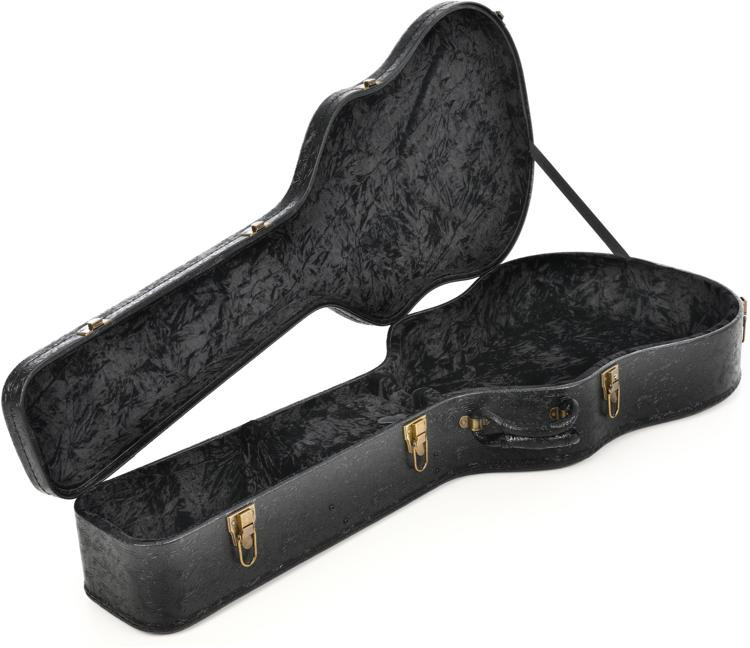 Luna Tooled Leather Dreadnought/Concert Hard Case - Black/Black ...