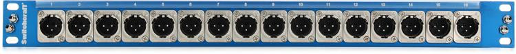 Switchcraft PT16MX16F 1RU Rack Mounted Pass Through 16 XLR Male to 16 ...