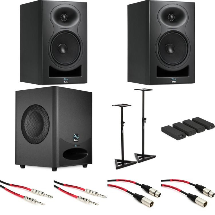 Kali Audio LP-6 V2 6.5-inch Powered Monitor Studio Bundle - Black | Sweetwater