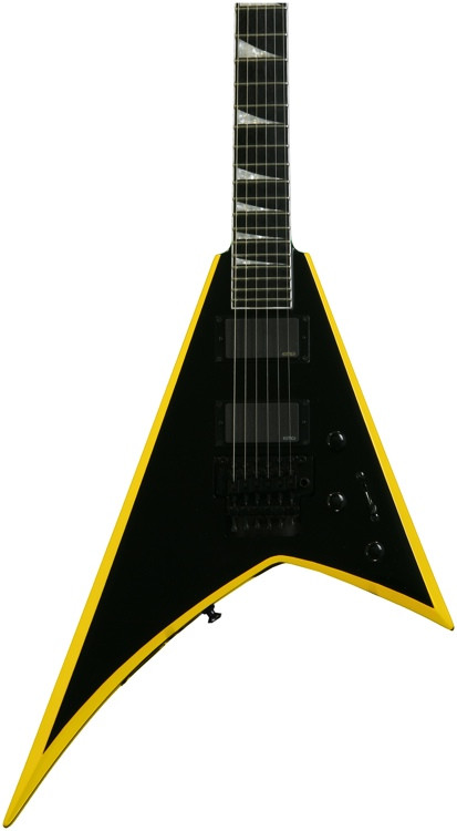 Jackson X Series Rhoads RRXMG - Black with Yellow Bevels | Sweetwater