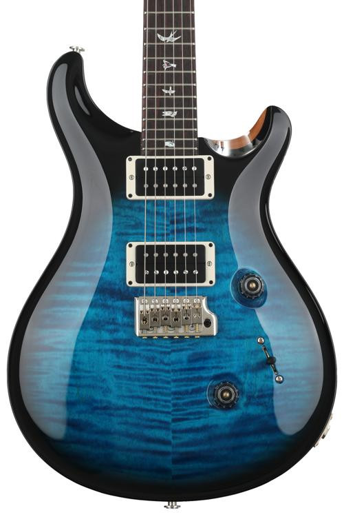 PRS Custom 24 - River Blue Smokewrap Burst w/ Natural Back & Pattern ...