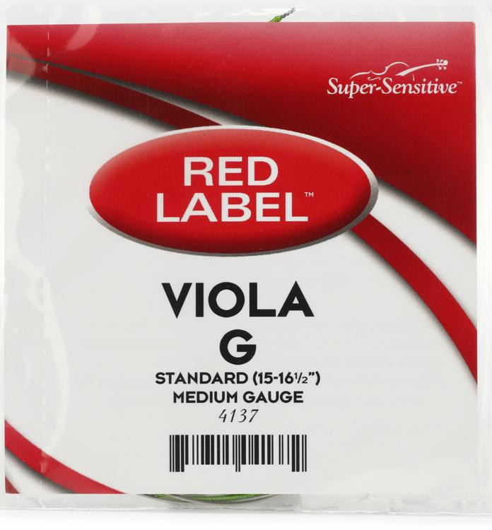 Super-Sensitive 4137 Red Label Viola G String - 15-16.5-inch | Sweetwater