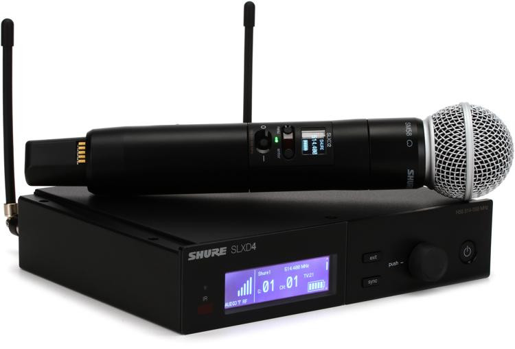 Shure SLXD24/SM58 Digital Wireless Handheld Microphone System - H55 Band | Sweetwater