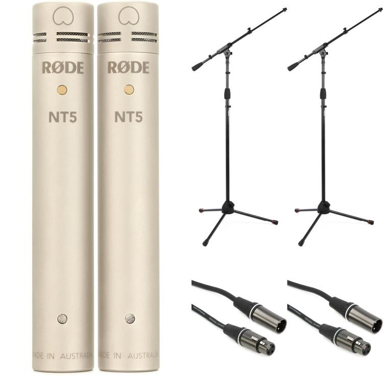 Rode NT5 - Matched Pair Compact Condenser Microphones Bundle with ...
