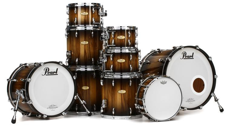 Pearl Masterworks Studio Exotic 9-piece Shell Pack with Snare Drum ...