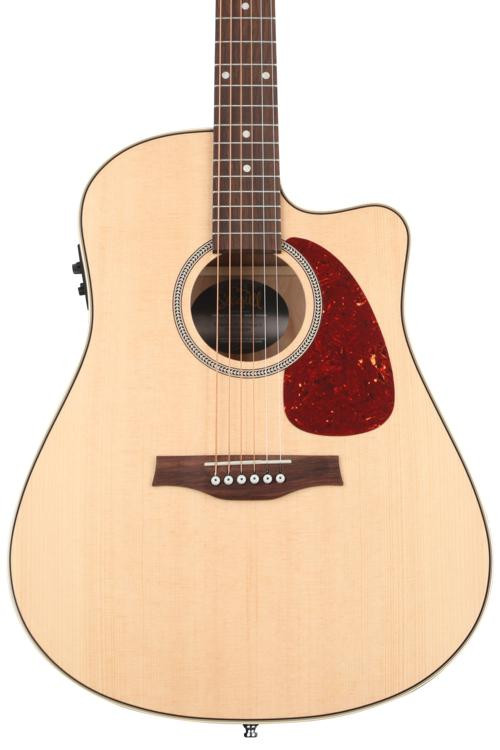 Seagull Guitars Performer Cutaway Flame Maple Dreadnought Acoustic ...