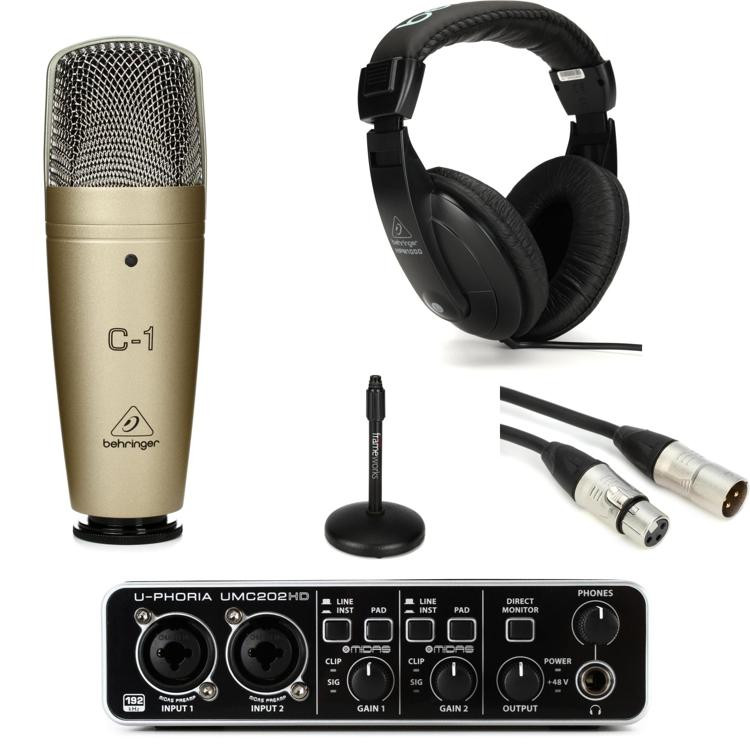 Behringer U-Phoria UMC202HD USB Audio Interface with C-1 Large ...