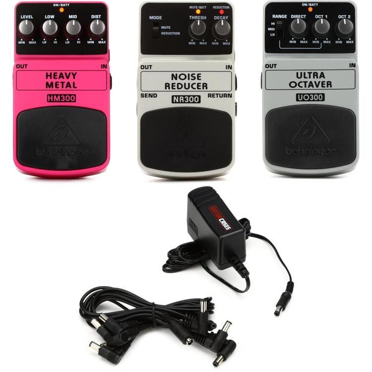 Behringer Hi Gain/Metal 3-Pack - Distortion, Octaver, and Noise Reducer ...