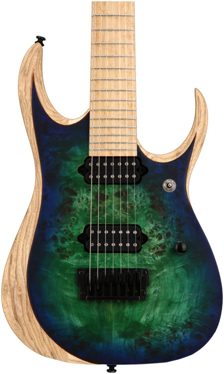 Ibanez RGDIX7MPB RGD Iron Label, Plek'd - Surreal Blue Burst | Sweetwater