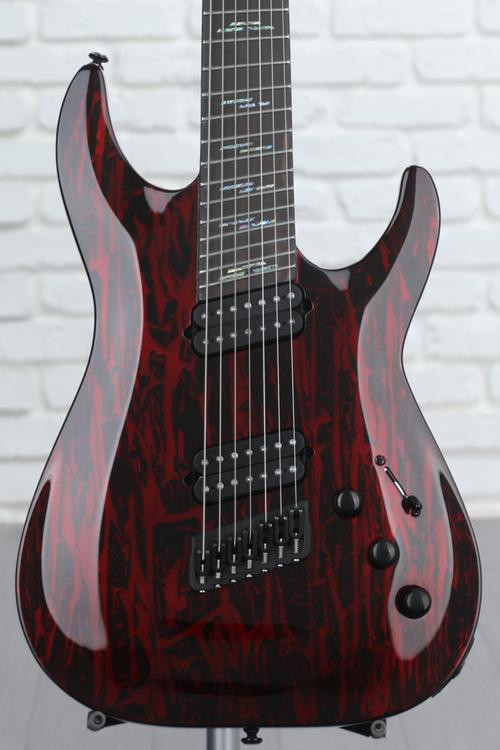 Schecter C-7 MS Silver Mountain Electric Guitar - Blood Moon | Sweetwater