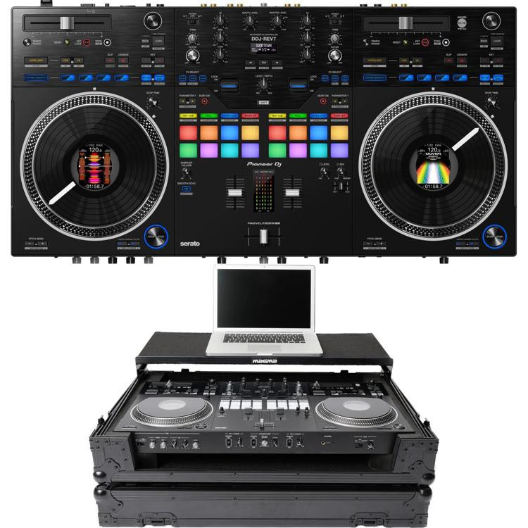 Pioneer DJ DDJ-REV7 2-deck Serato DJ Controller with Magma Hard Case - Black | Sweetwater