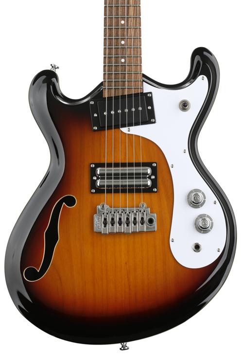 Danelectro 66T Semi-Hollow Electric Guitar - 3-Tone Sunburst | Sweetwater