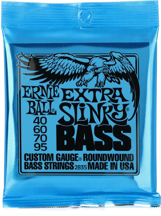 Ernie Ball 2835 Extra Slinky Nickel Wound Electric Bass Guitar Strings ...