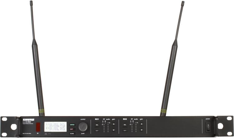 Shure ULXD4D Dual Channel Digital Wireless Receiver - J50A Band | Sweetwater
