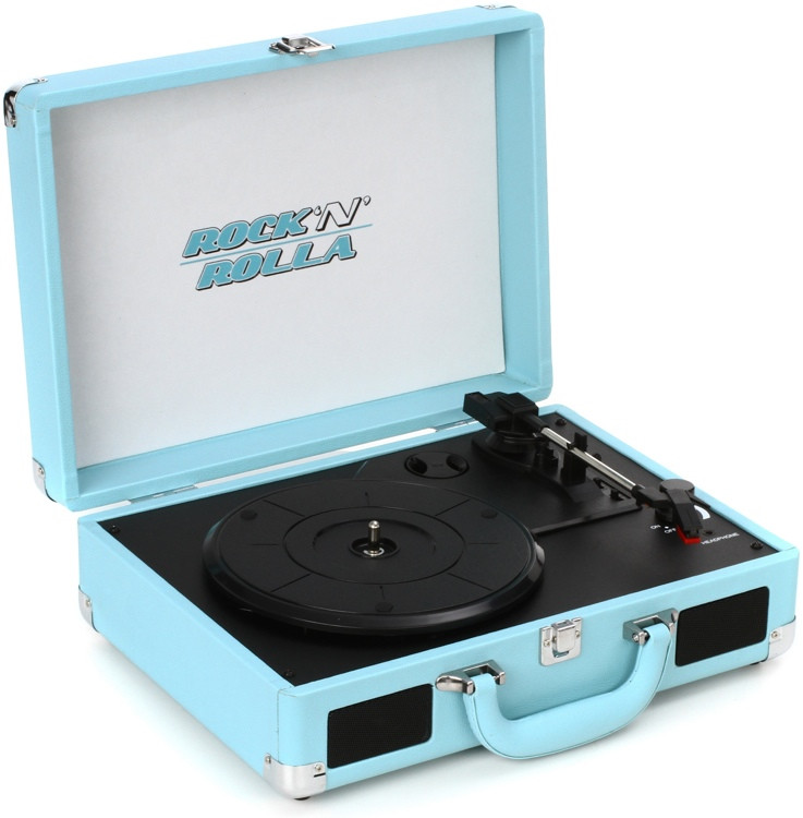 Rock N Rolla Junior Briefcase Turntable - Teal | Sweetwater