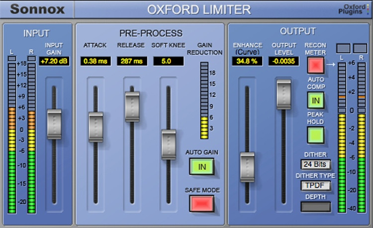 Sonnox Oxford Limiter Plug-in - TDM to HD-HDX Exchange | Sweetwater