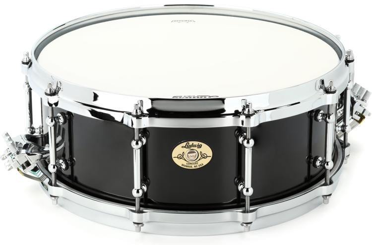 Ludwig Concert Maple Snare Drum - 5-inch x14-inch, Black Cortex ...