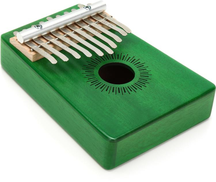 Sela SE243 Mahogany Kalimba 10-key - Green Finish | Sweetwater