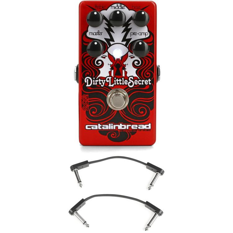 Catalinbread Dirty Little Secret Red Foundation Overdrive Pedal with 3 Patch Cables | Sweetwater