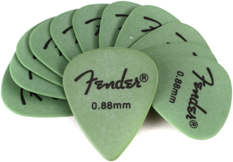 Fender 351 Touring Guitar Picks 12-pack Medium/Heavy Green .88 mm ...