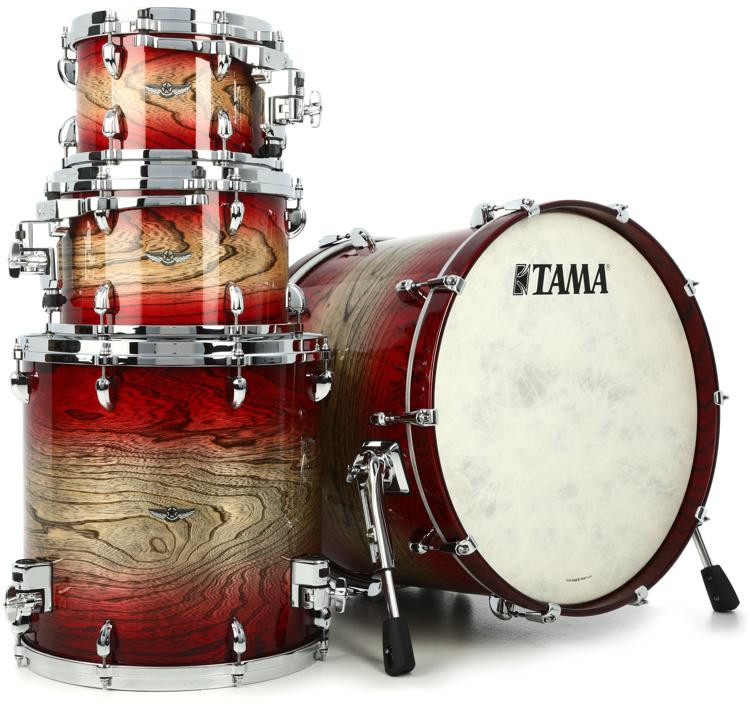 Tama STAR Walnut TW42RZS 4-piece Shell Pack - Garnet Japanese Sen Burst | Sweetwater