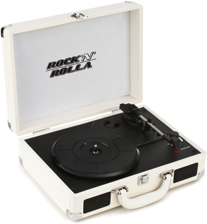 Rock N Rolla Junior Briefcase Turntable - White | Sweetwater