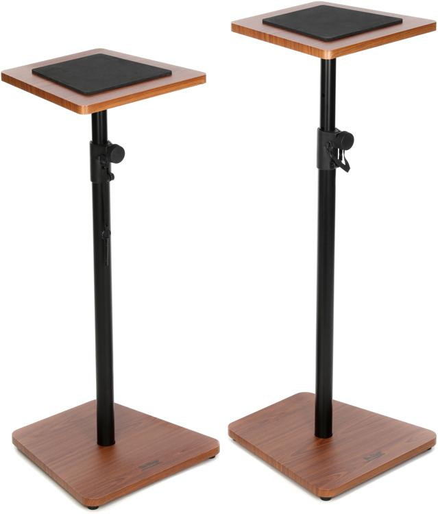 On-Stage SMS7500 Wood Studio Monitor Stands - Rosewood | Sweetwater