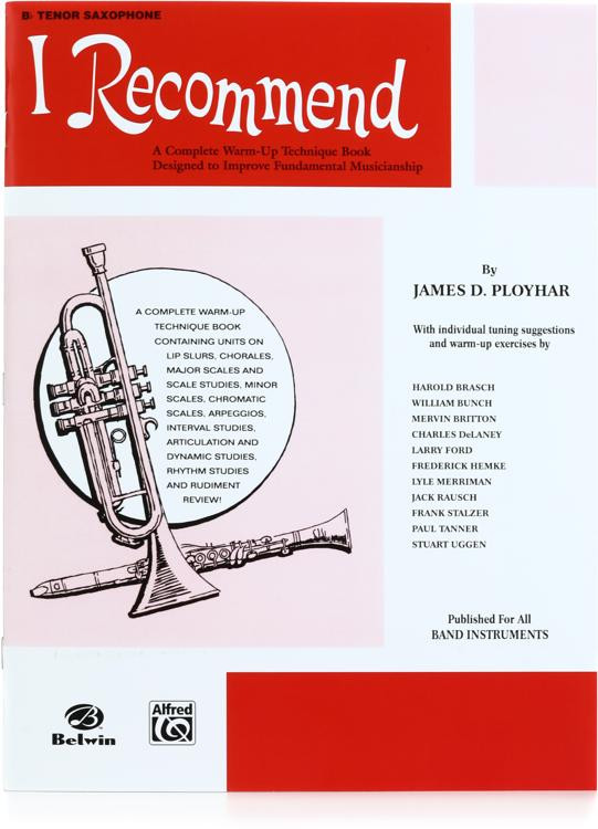 Alfred Music I Recommend Band Method Book - B-flat Tenor Saxophone ...