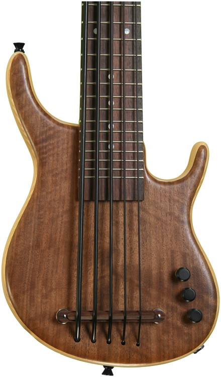 Kala U Bass Exotic Custom Solid-Body U-Bass - Figured Walnut Top, 5 ...
