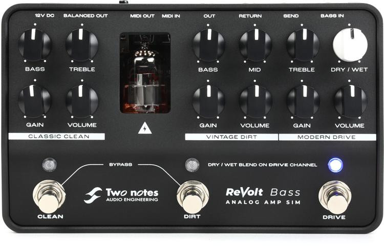 Two Notes ReVolt Bass Amp Simulator Pedal | Sweetwater