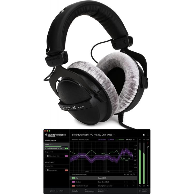 Beyerdynamic DT 770 Pro 80 ohm Closed-back Headphones with Calibration ...