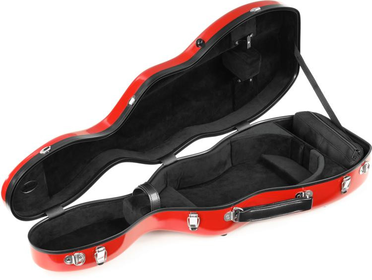 Bobelock B1062 Fiberglass Cello-shaped Violin Case - Red | Sweetwater