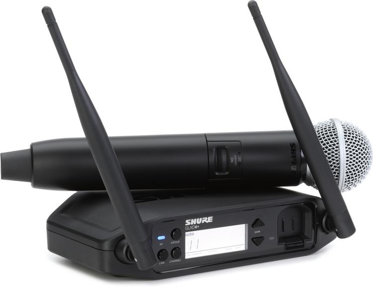 Shure GLXD24+ Digital Wireless Handheld System with SM58 Capsule | Sweetwater