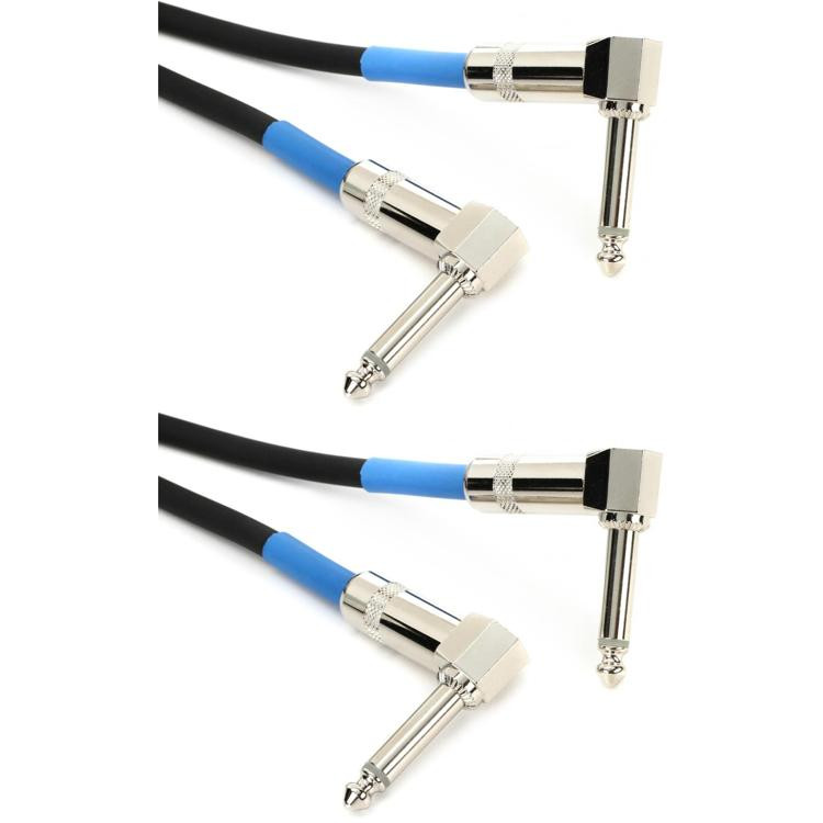 Pro Co EGLL-10 Excellines Right Angle to Right Angle Instrument Cable (2-PacK) - 10 foot ...