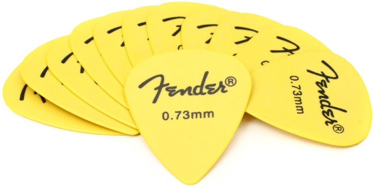 Fender 351 Touring Guitar Picks 12-pack Medium Yellow .73mm | Sweetwater